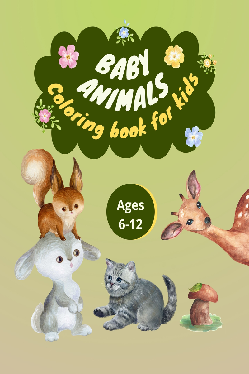 Baby Animals Coloring Book for Kids