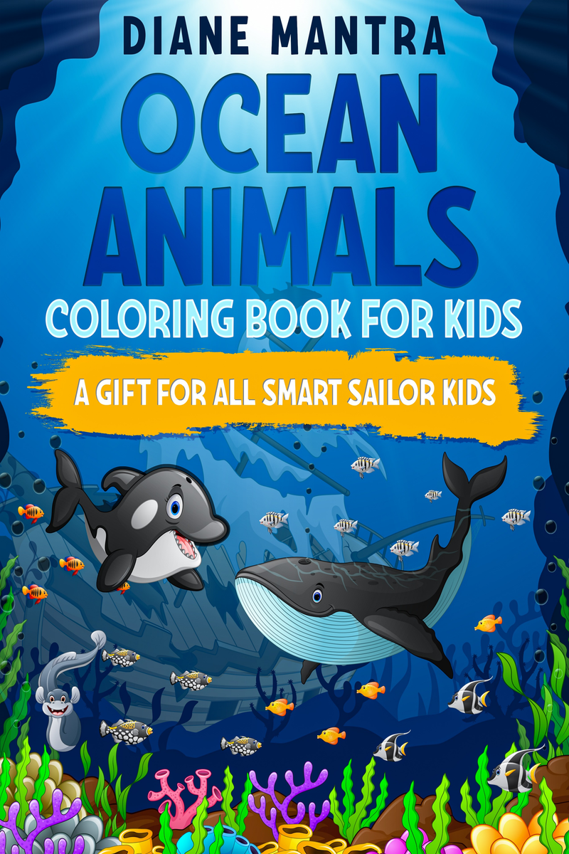 Ocean animals coloring book for kids