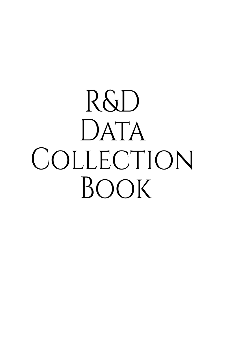 R&D Data Collection Book