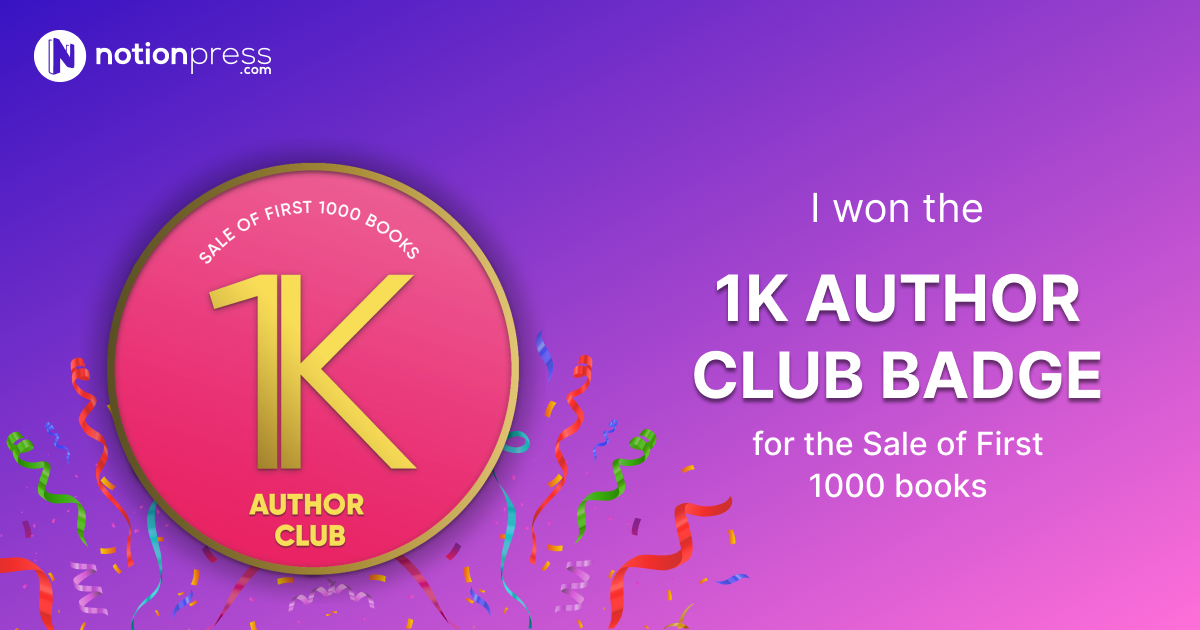 Rukmini Varma’s 1K Author Club Badge