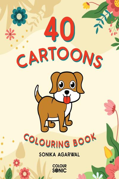 40 Cartoons Colouring Book