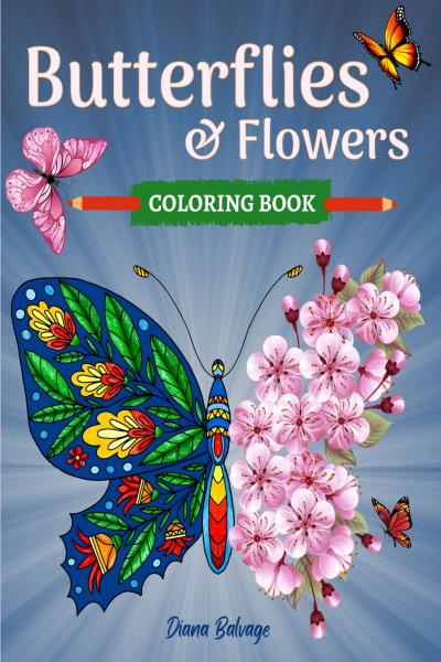 Butterflies And Flower Coloring Pages